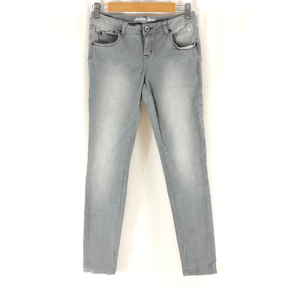 Justice | Bottoms | Justice Girl Jeans Skinny Simply Low Gray Faded 6 ...